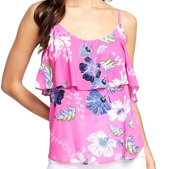 RACHEL Rachel Roy | Tops | Rachel Rachel Roy Womens Floral Ruffled Tank ...